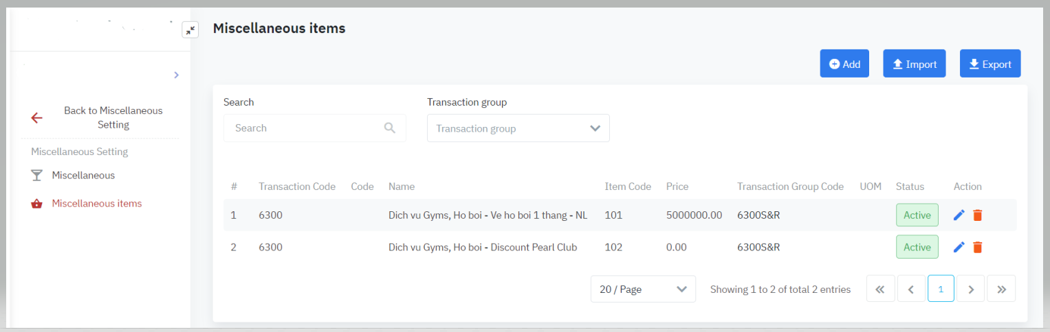 [Eng] Miscellaneous items