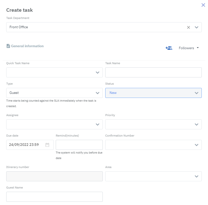 [Eng] Create Front Office Task