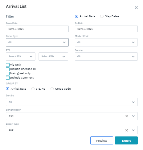 Arrival List (បញ្ជីនៃការមកដល់)