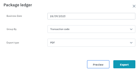 របាយការណ៍បែងចែកចំណូលពីបន្ទប់ និងកញ្ចប់សេវាកម្ម (Package Ledger)
