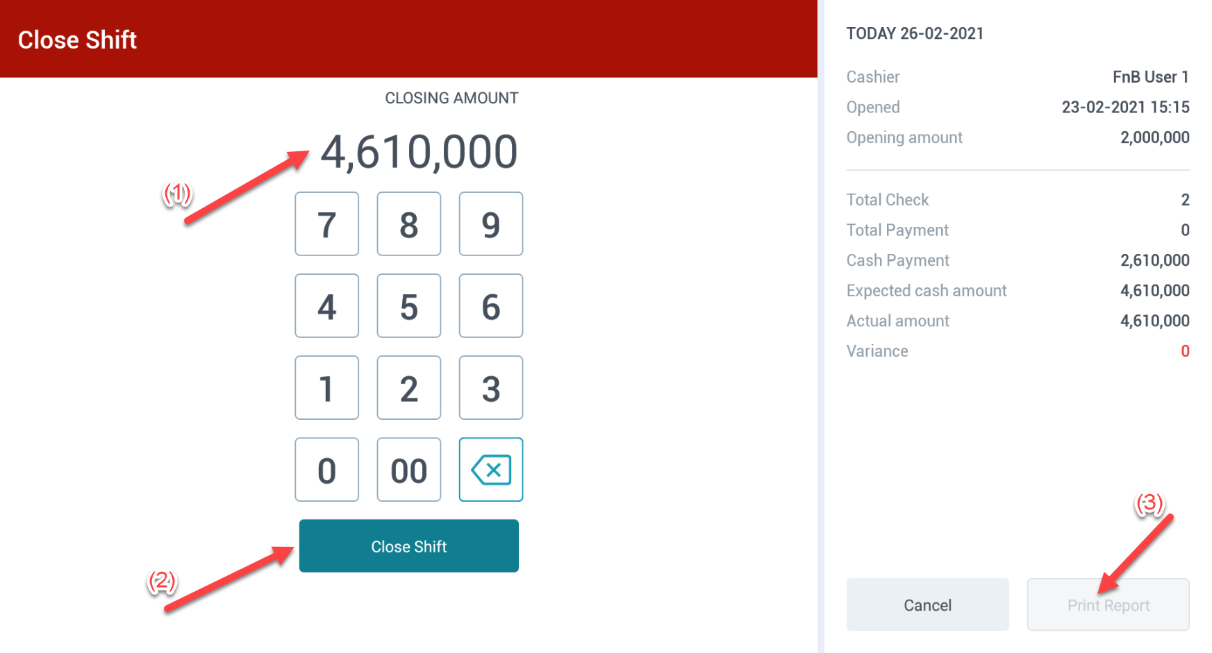 Close Shift - បិទវេន