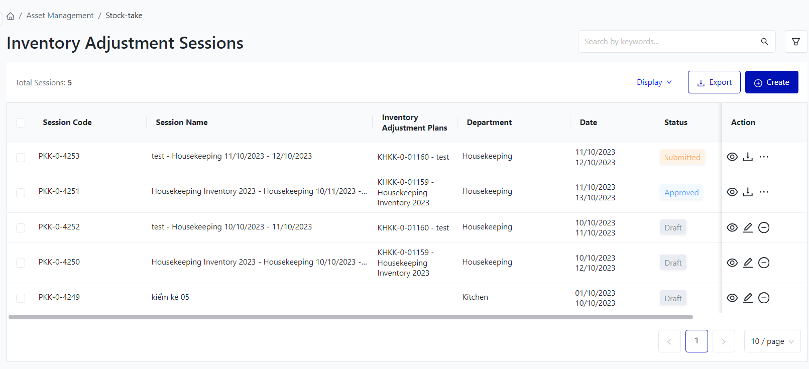 [ENG] Stock-take Sessions