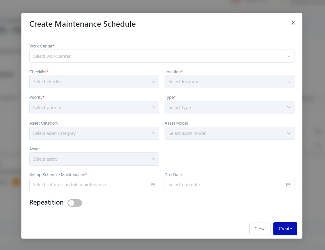 [Eng] Work Orders Schedules