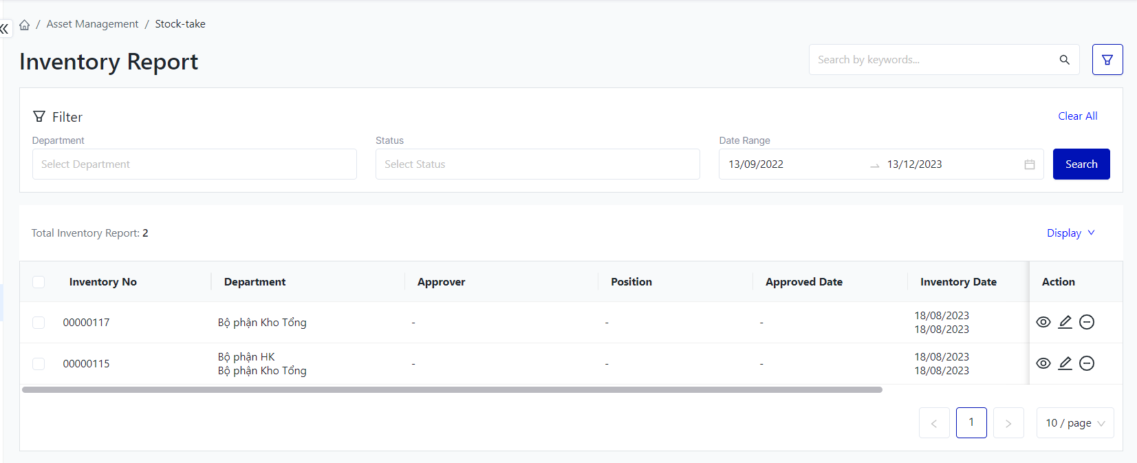 [ENG] Stock-take Report