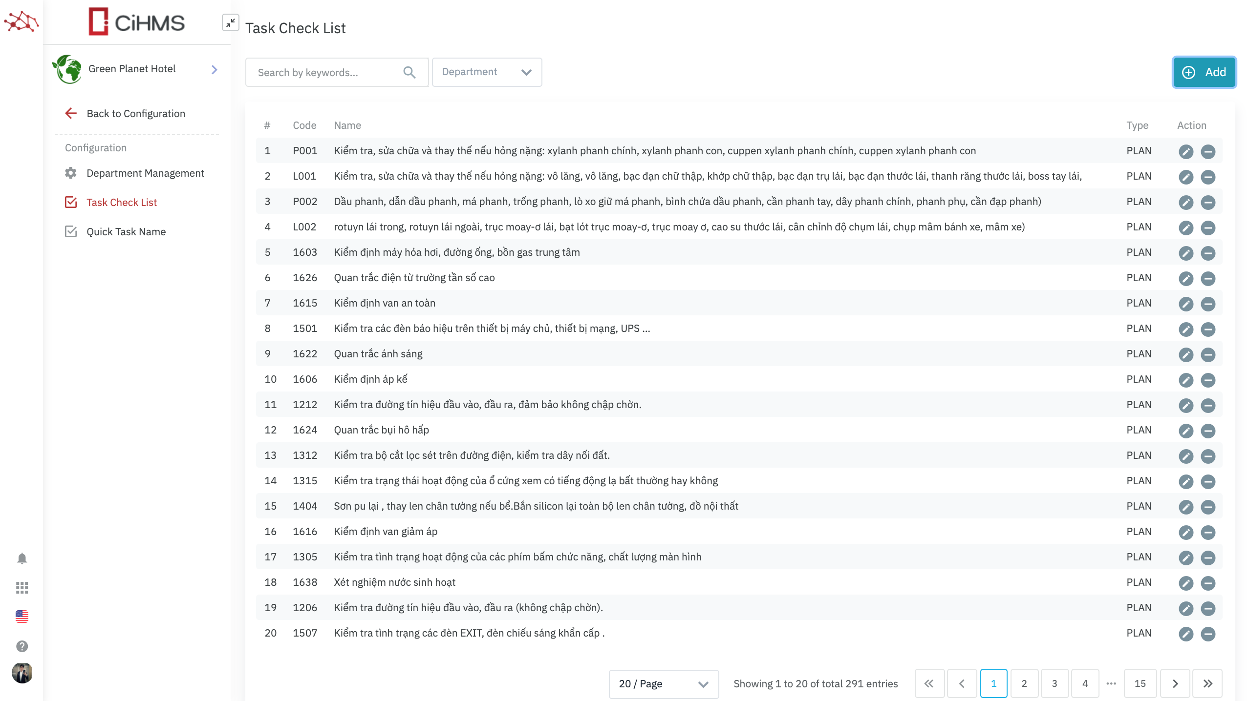 Task Check List ( รายการงาน)