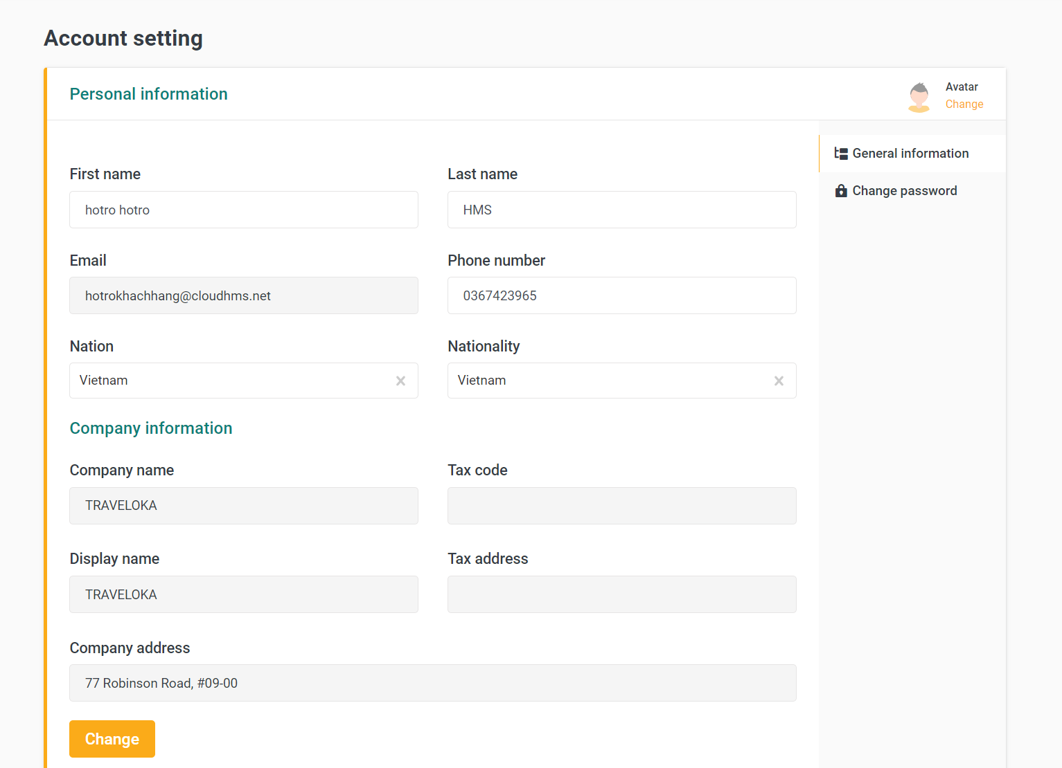 Account Setting