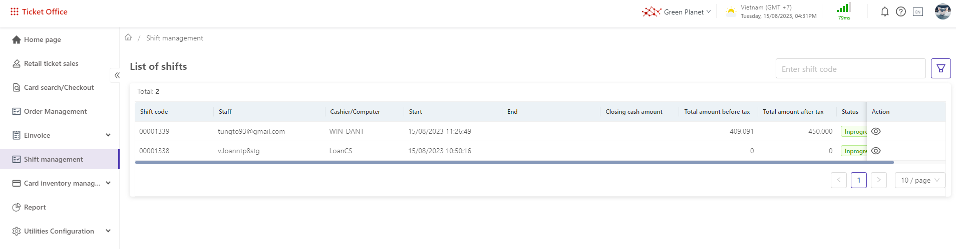 [Eng] Shift management